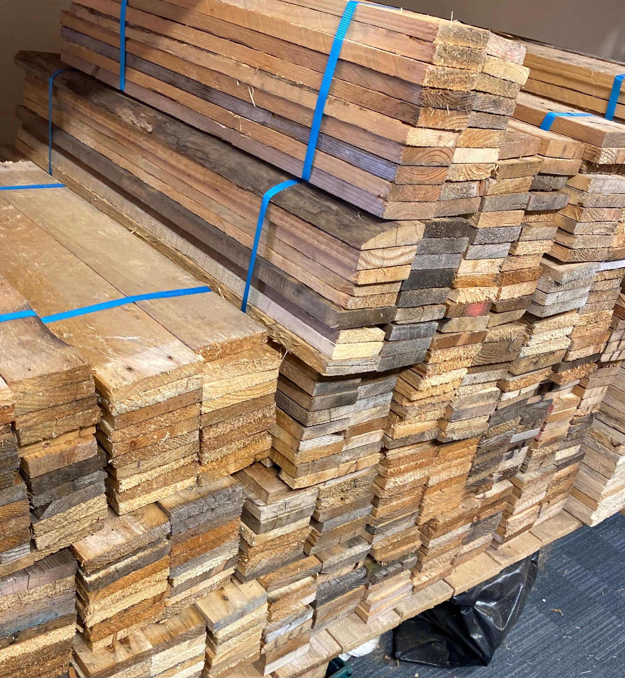 1-150 Sqm Reclaimed Pallet Wall Cladding - Kiln Dried Boards, Planks ...