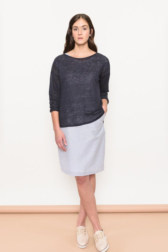 Linen Sheer Sweater for Women. Black Fine Knit. Long Sleeves. | Etsy Canada