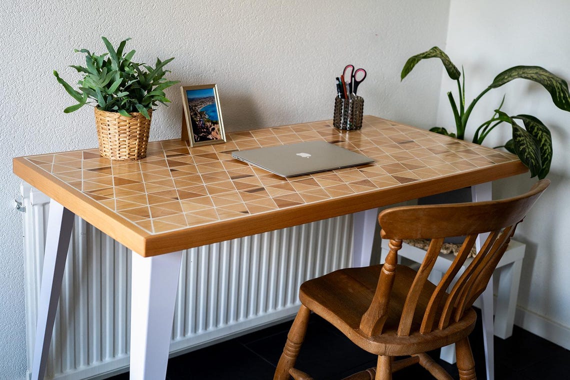 Triangular Pattern Grid Table Top - Etsy