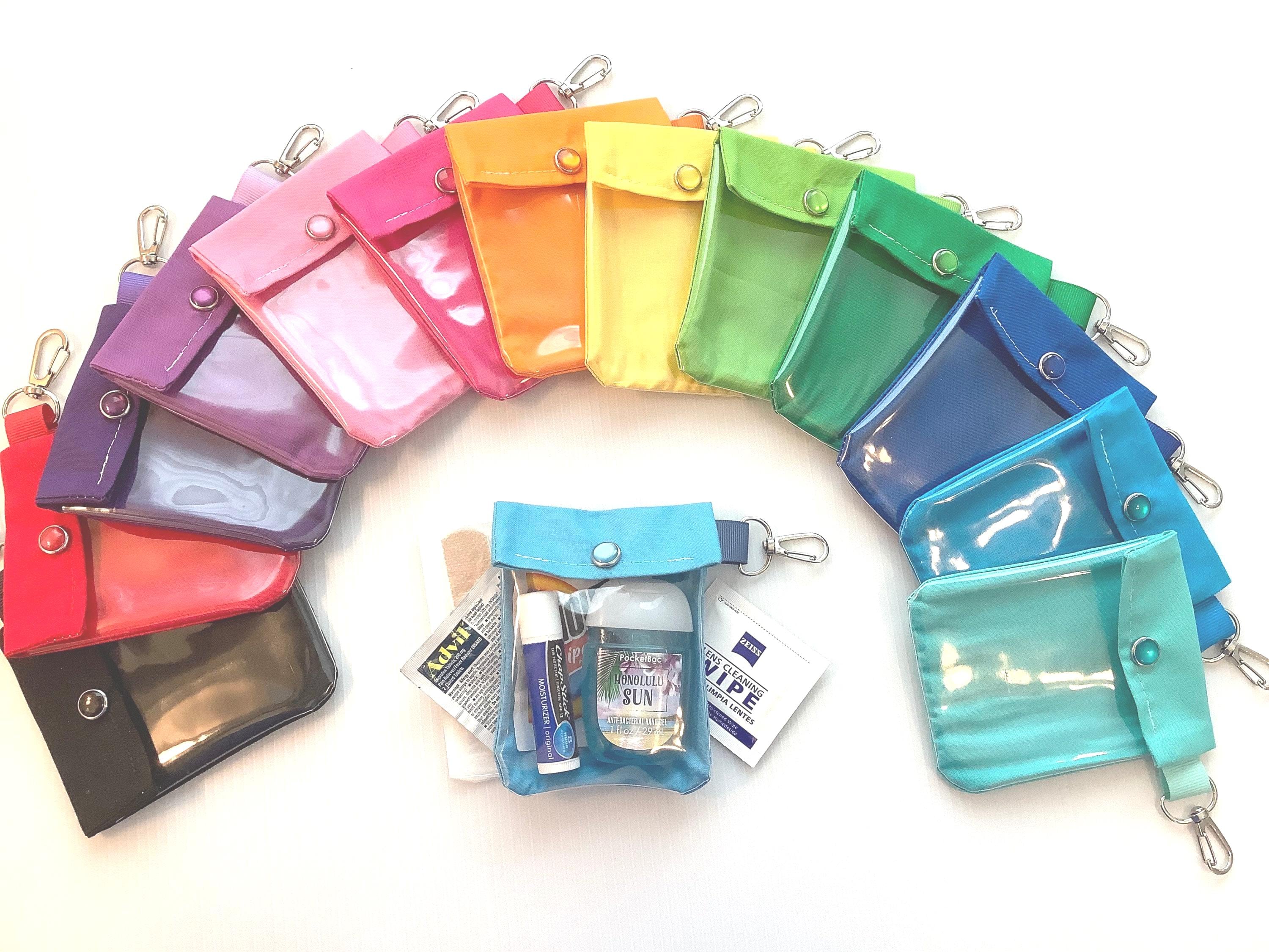 Clear Keychain Mini Clip Pouch 3x4 ID Card Holder Lip Balm Auviq Epipen ...
