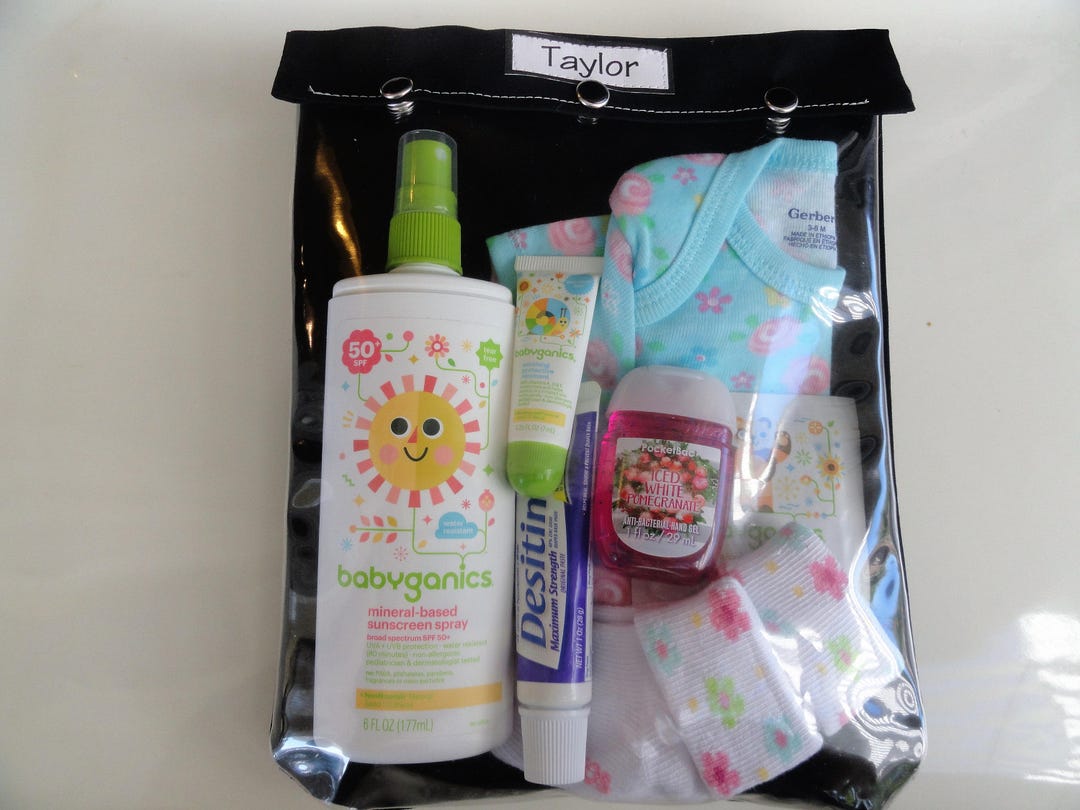 Black Clear Front Ouch Pouch 8x10 Baby Diapers Meds First Aid Inhaler ...