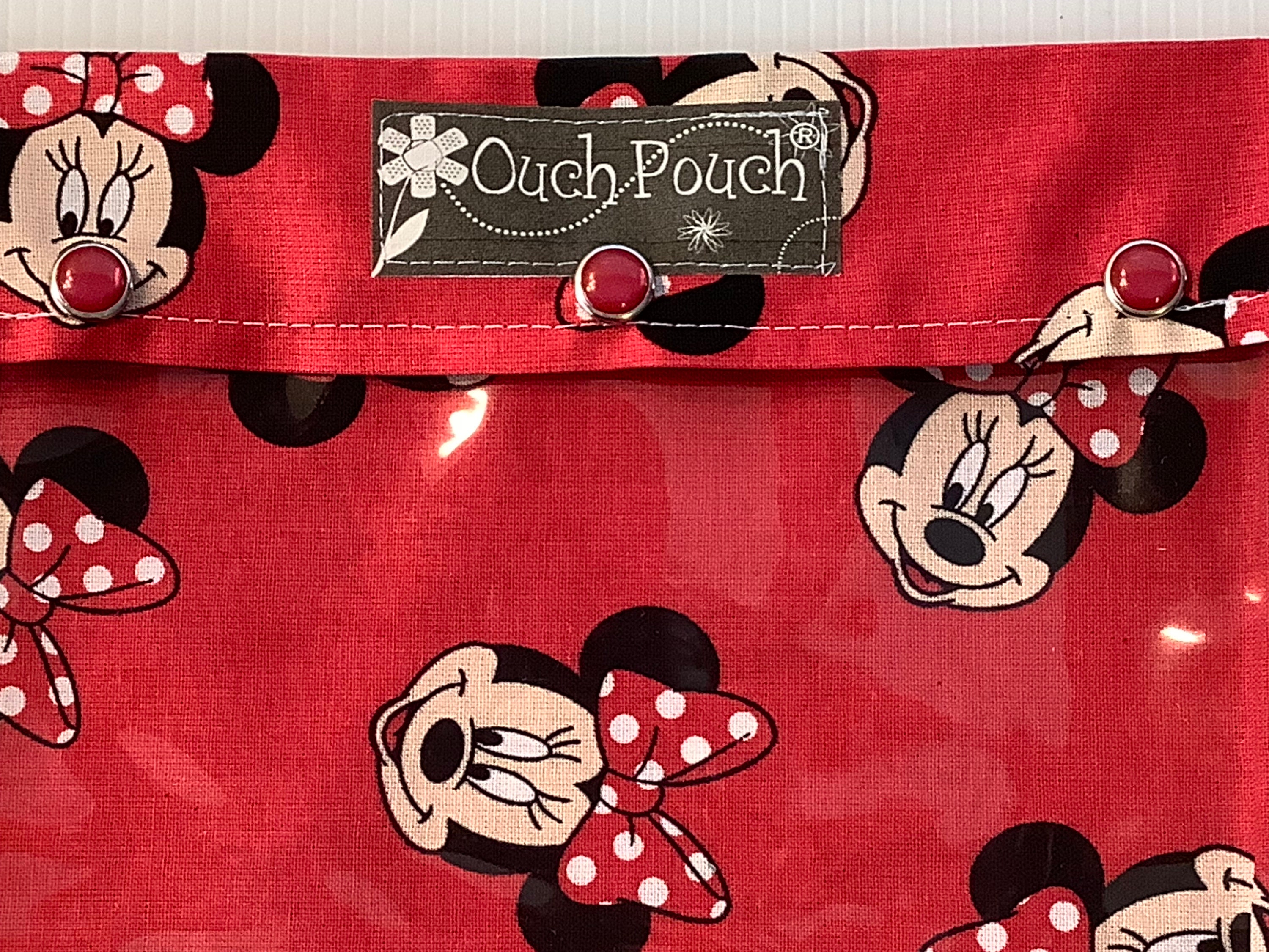 Mickey Mouse Disney Park Snacks Fabric Ouch Pouch Clear Travel ...