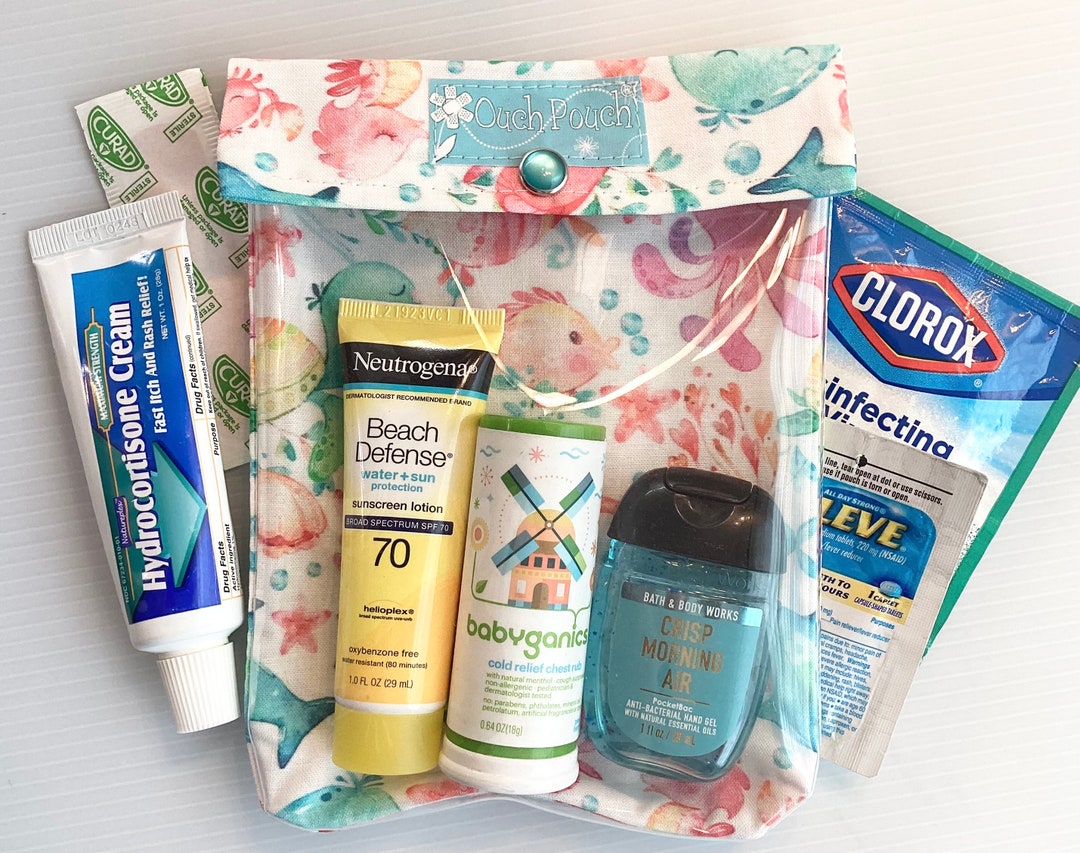 Sea Creatures 5x7 Ouch Pouch Clear Front Diaper Bag Insert First Aid ...