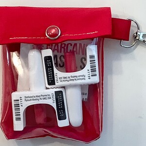 Clear Front Mini Pouch W/ Keychain Clip 3x4 Tropical Small Purse ...