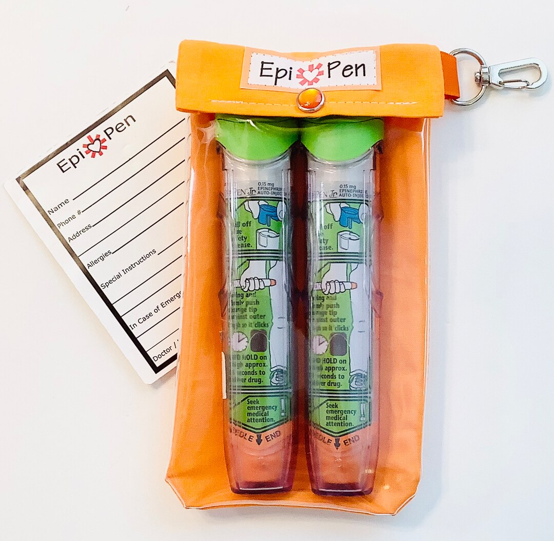 Epipen Clip Pouch Clear Front Holds 2 Injector Pens Diabetes Auviq ...