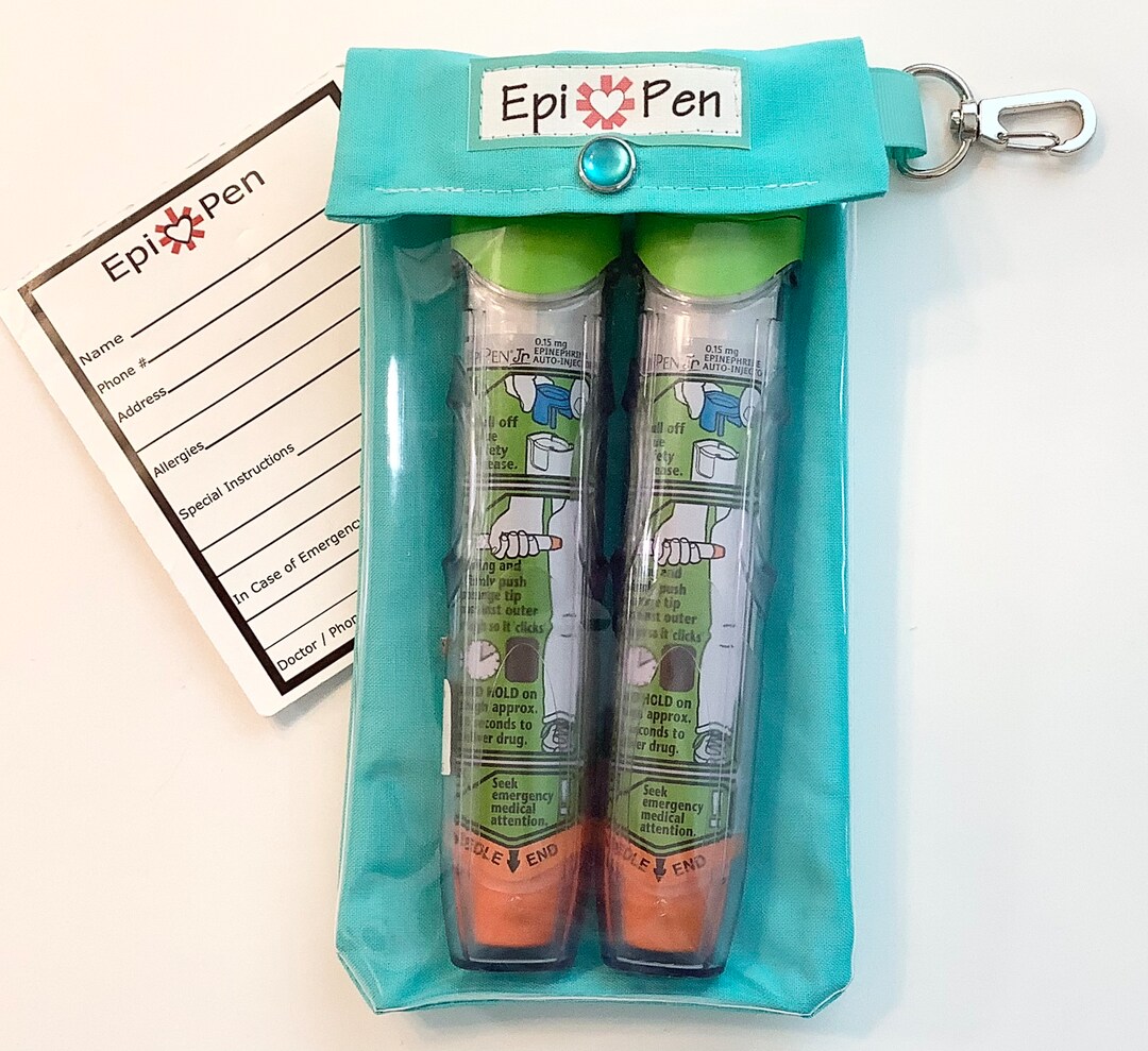Epipen Clear Front Clip Pouch Holds 2 Injector Pens Diabetes - Etsy