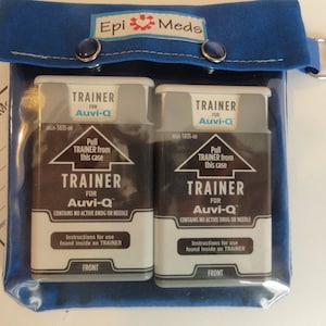 Auviq Epipen or Inhaler Snap Pouch Clear Front W/ Clip Holds 2 Square ...