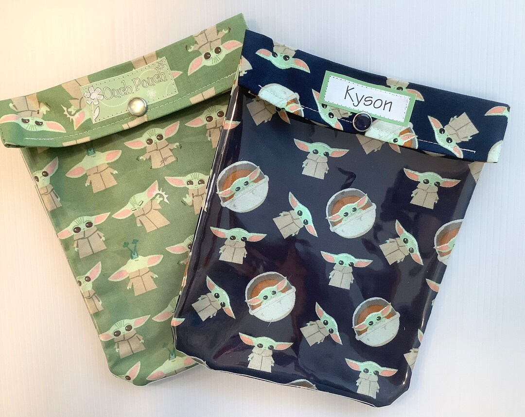 Baby Yoda 6x8 Ouch Pouch (1) Star Wars Navy or Green Clear Pocket ...