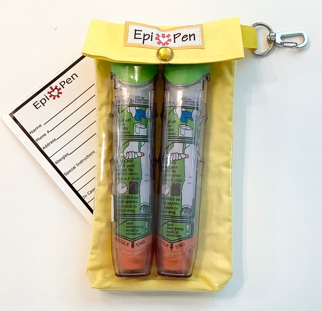 Epipen Clear Front Clip Pouch Holds 2 Injector Pens Diabetes - Etsy