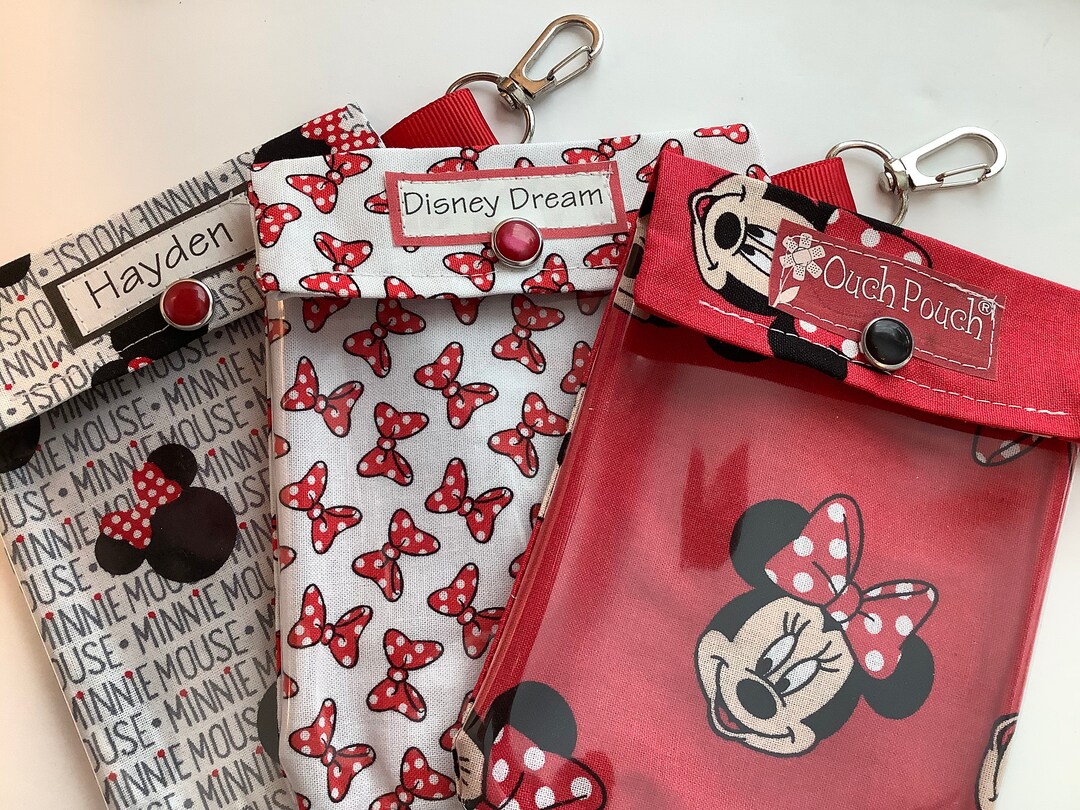 Minnie Mouse Ouch Pouch W/ Clip 3 Pack 4x5 Clear Front First Aid ...
