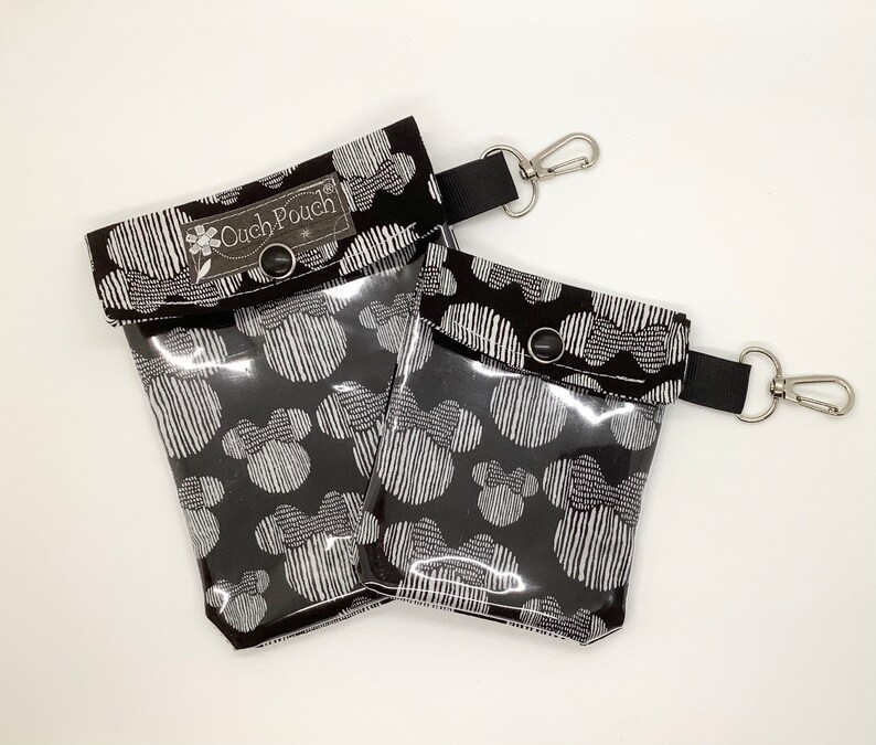 Mickey Mouse 2 Pack Clear Front Clip Bags Disney Ouch Pouch - Etsy