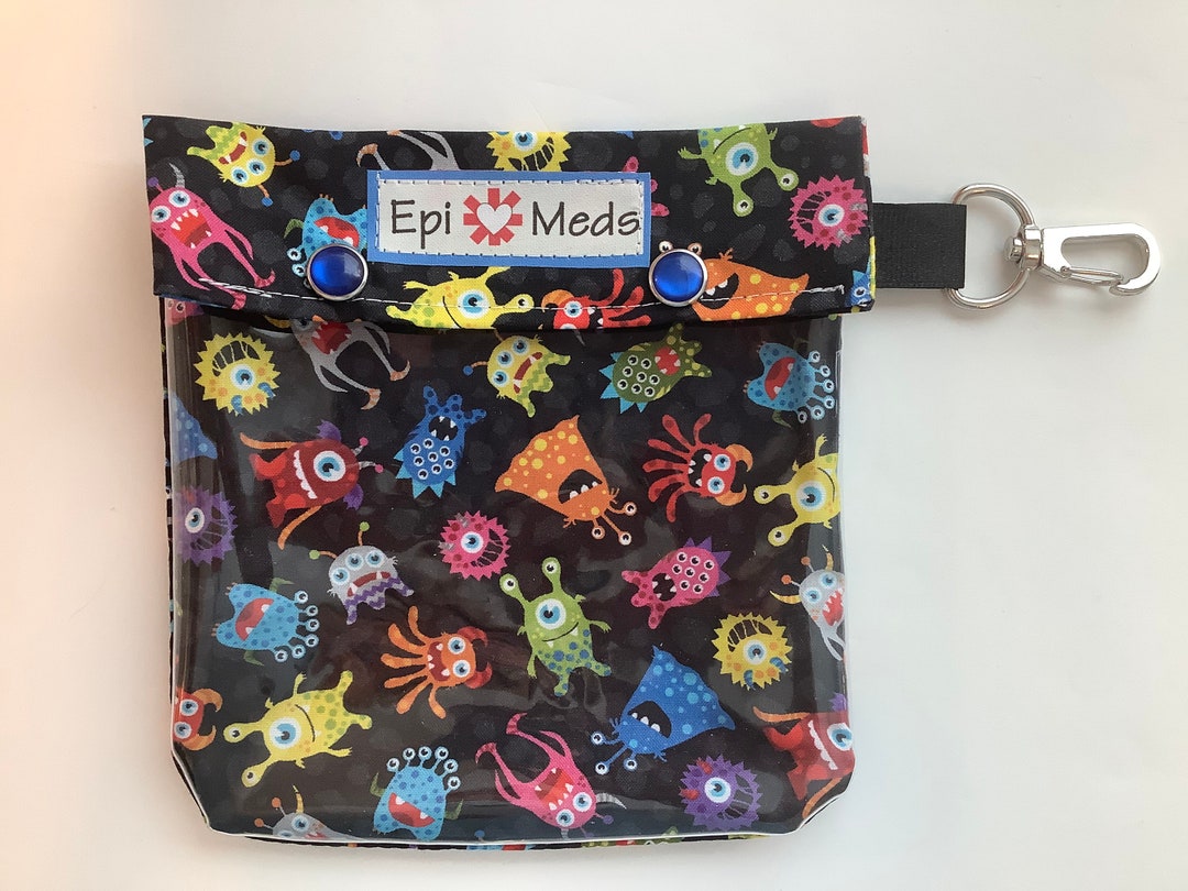 Clearance Monsters Epipen Inhaler Personalized Pouch 5x5 Clear - Etsy