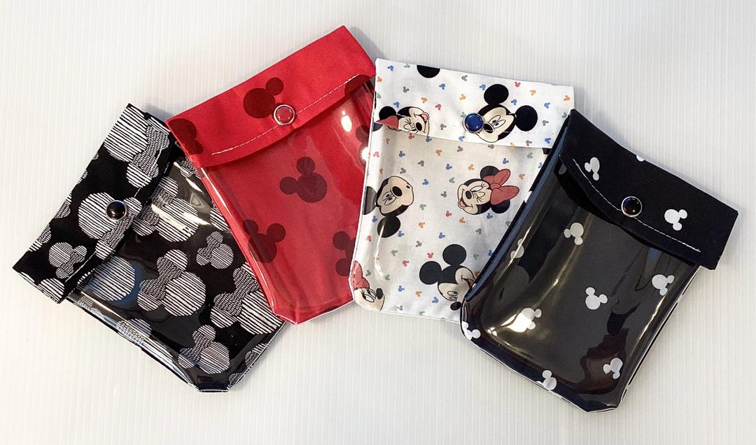 Mickey & Minnie 4 Pack Ouch Pouch 4x5 Clear Front Window First Aid ...