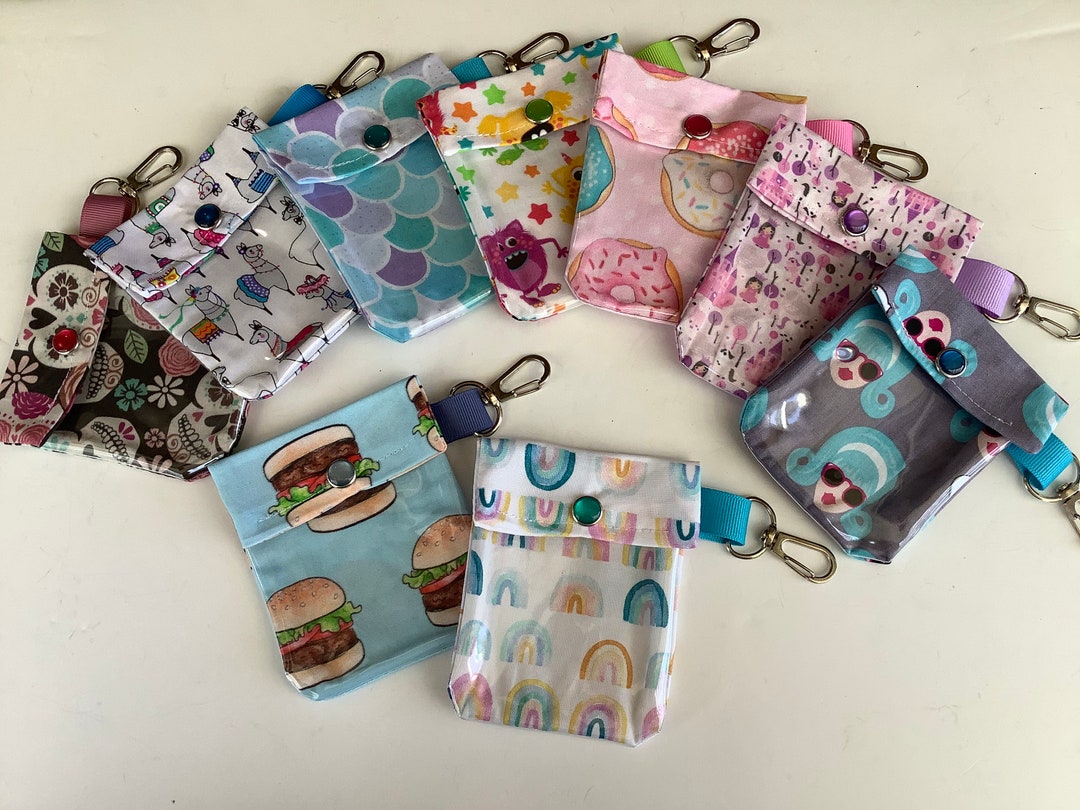 Clear Front Mini Pouch With Keychain Clip 3x4 Small Holder for - Etsy