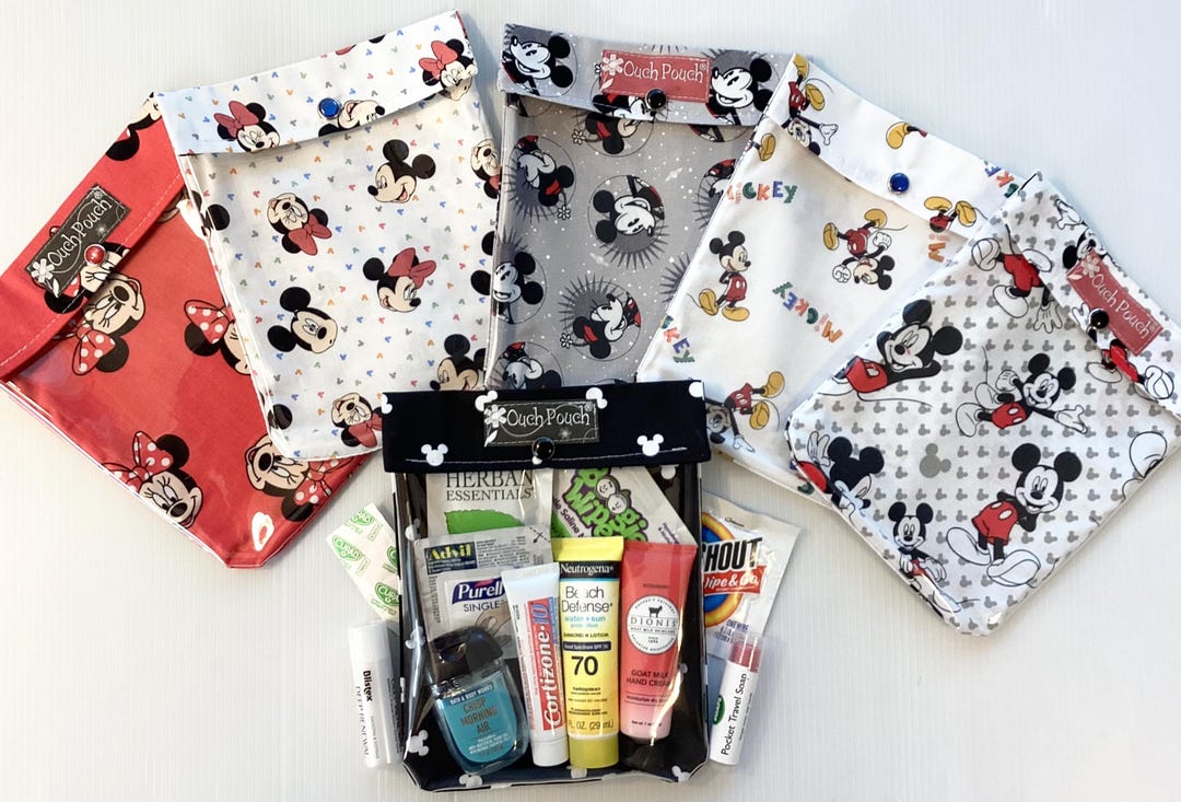 Mickey / Minnie Mouse (1) Ouch Pouch Clear Travel Organizer Bag First ...