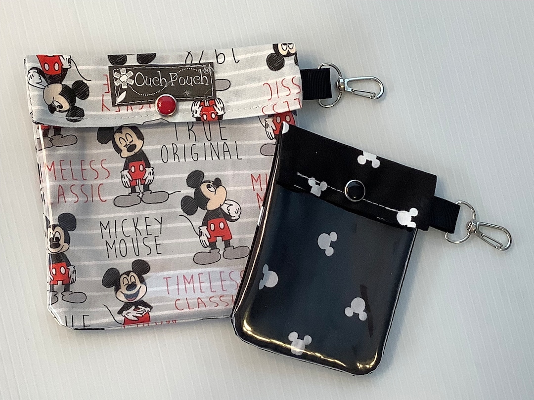Mickey Mouse 2 Pack Clear Front Clip Bags Disney Ouch Pouch First Aid ...