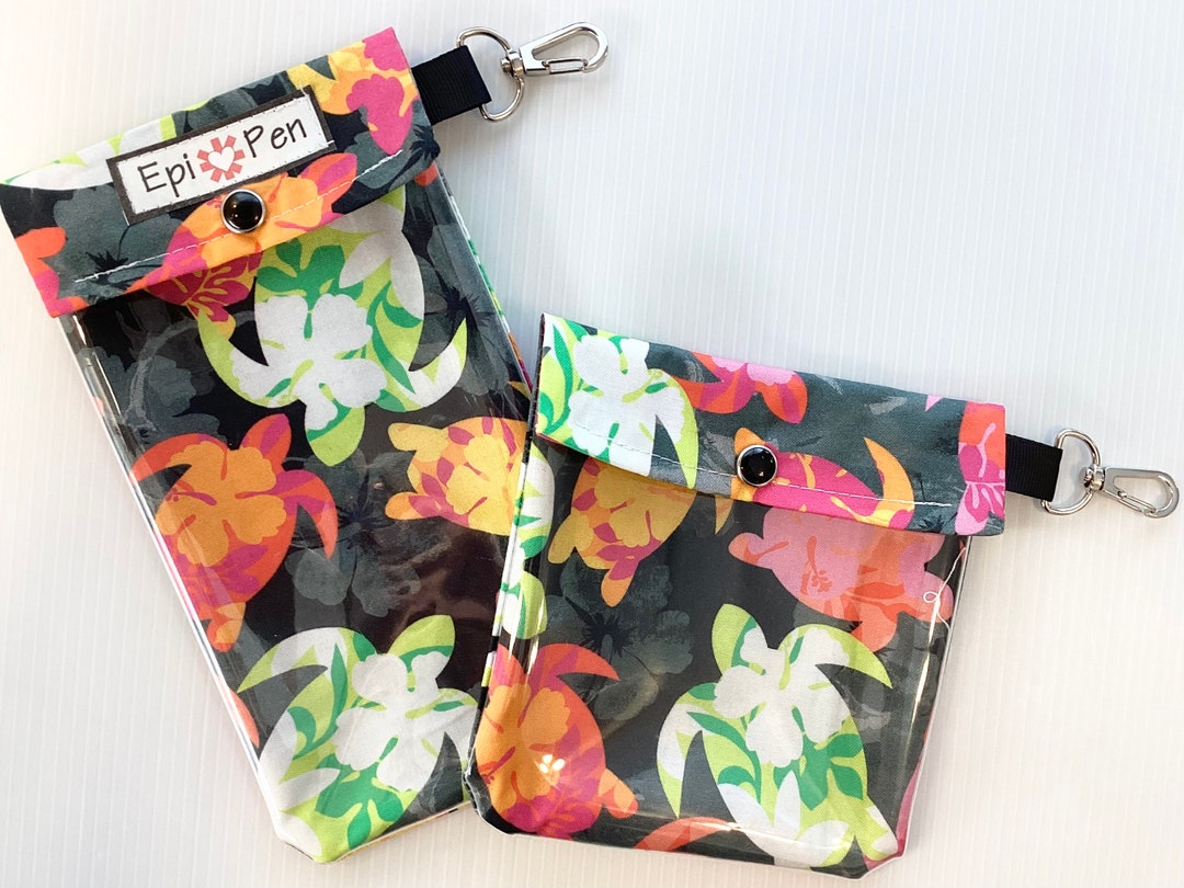 Sea Turtles Epipen Medical Pouch Clear Front Carrier Swivel Clip Holder ...