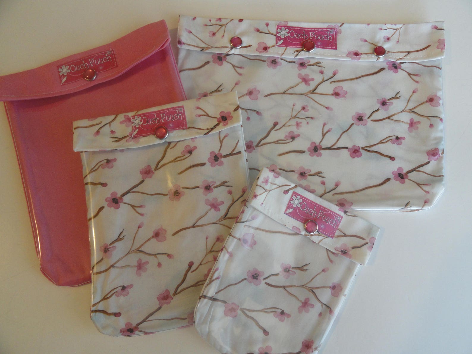 Pink Cherry Blossoms Personalized Clear Front Pouch XL 7x9 - Etsy