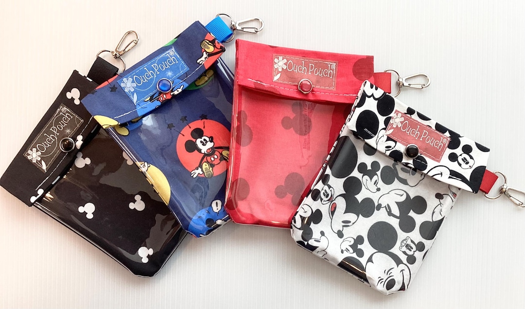 Mickey Mouse 4 Pack Clip Ouch Pouch 4x5 Clear Front First Aid Chapstick ...