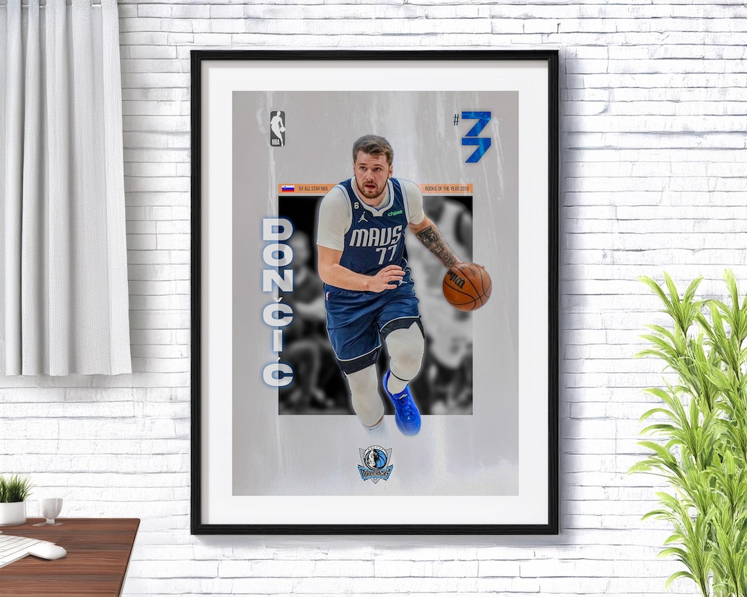 Luka Doncic NBA Poster | Wall Art Print, Sports Decor, Basketball ...
