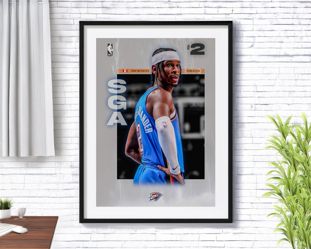 Shai Gilgeous-alexander NBA Poster - Etsy