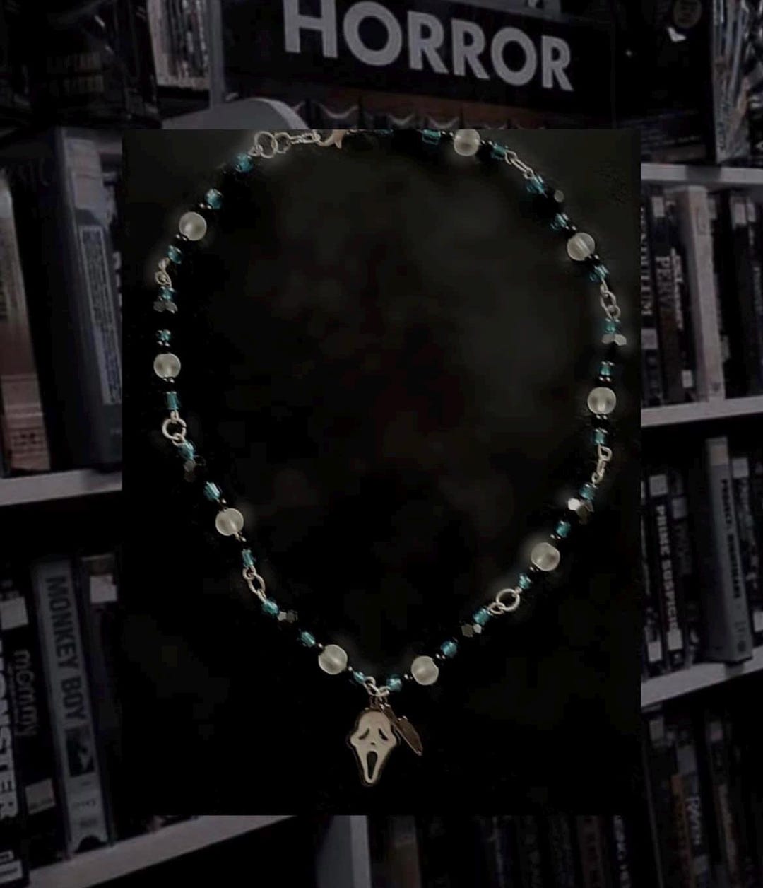Scream Ghostface Horror Charm Necklace - Etsy