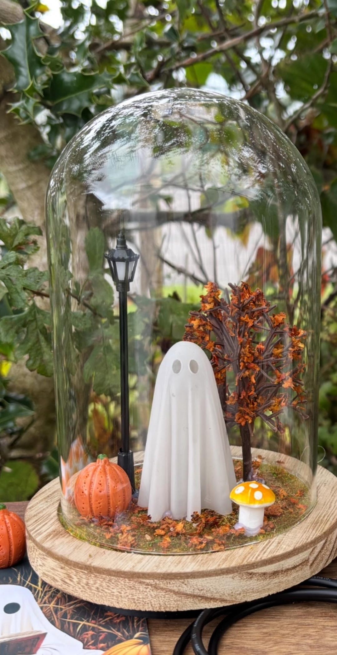 Ghost Terrarium - Handmade Ghost in a Jar Lamp: Cute Halloween Decor ...