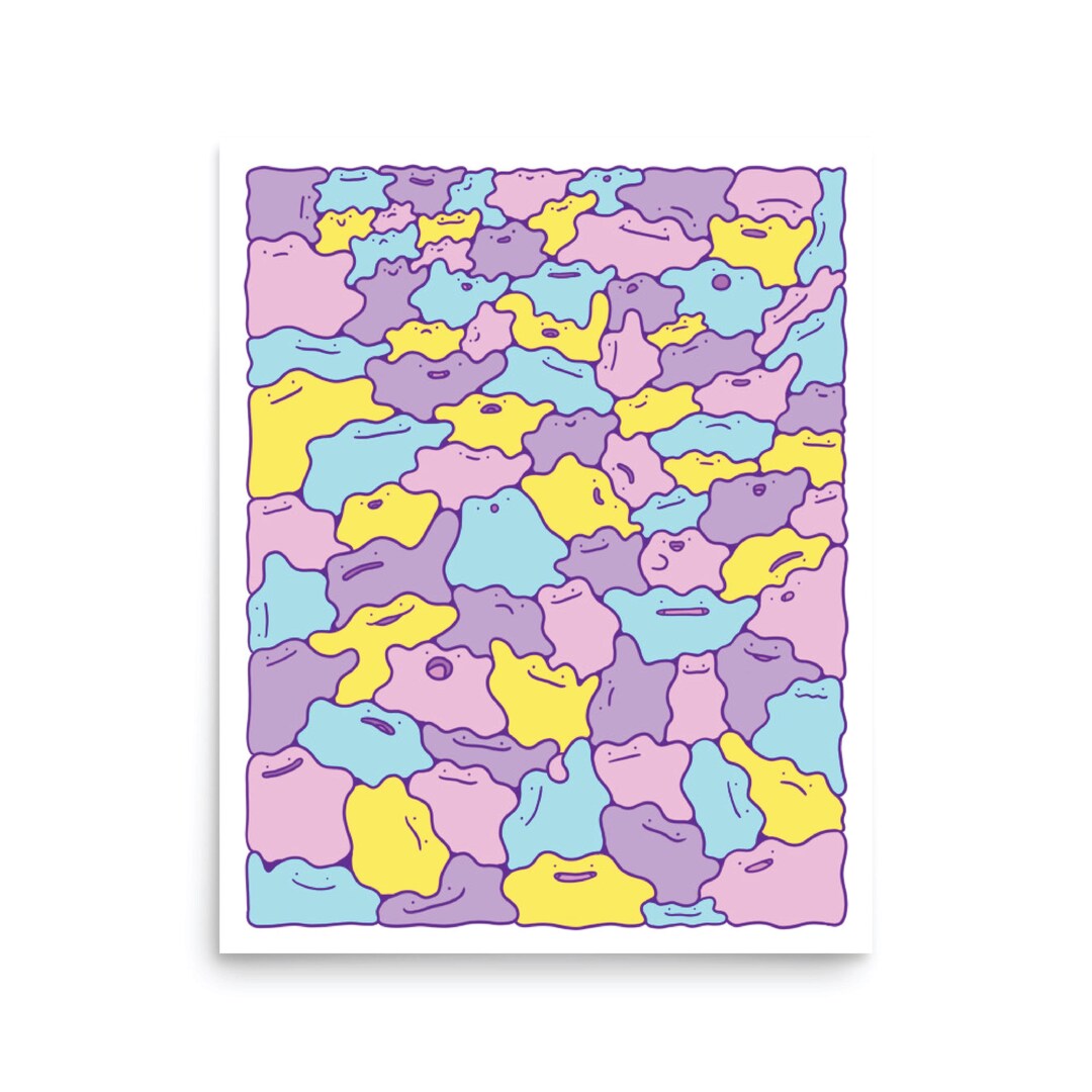 Cute Ditto Poster 16x20in Fun Ditto Wall Art Kawaii Decor - Etsy