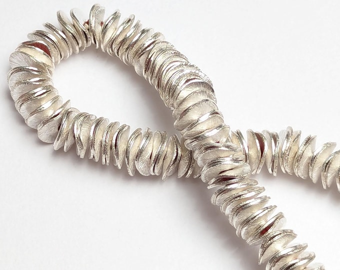 Sterling Silver Plated Wavy Disc Spacers - Etsy