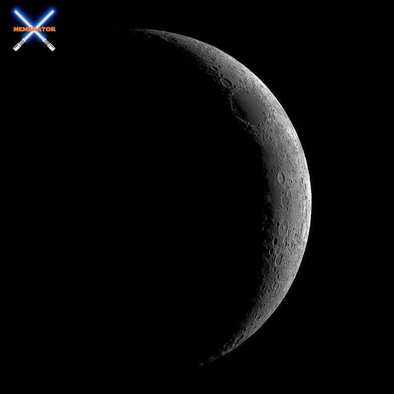 Crescent Moon - High Resolution Astrophoto of Moon - Etsy