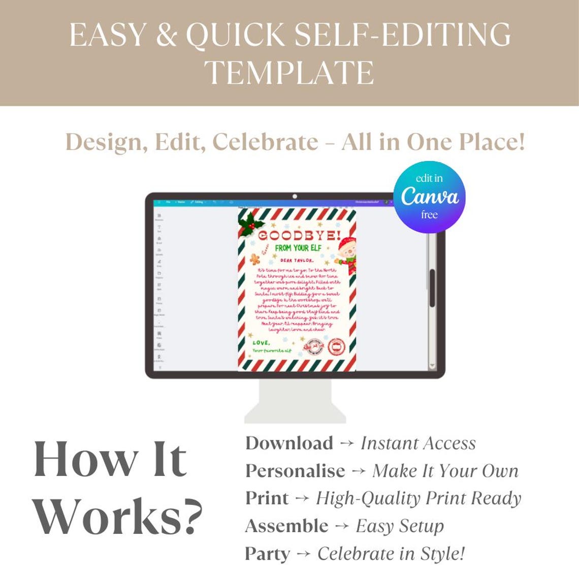 Editable Elf Letter Template – Elf Arrival Letter, Elf Return Letter ...