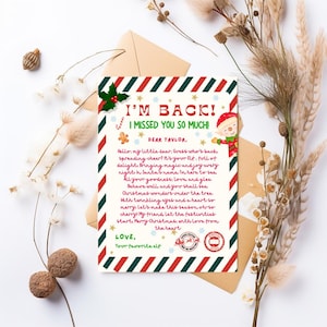 Editable Elf Letter Template Elf Arrival Letter, Elf Return Letter, Elf ...