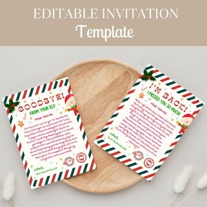 Editable Elf Letter Template Elf Arrival Letter, Elf Return Letter, Elf ...