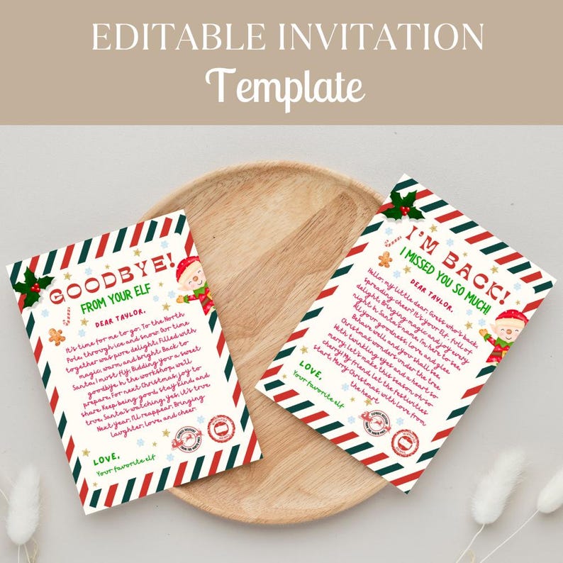 Editable Elf Letter Template – Elf Arrival Letter, Elf Return Letter ...