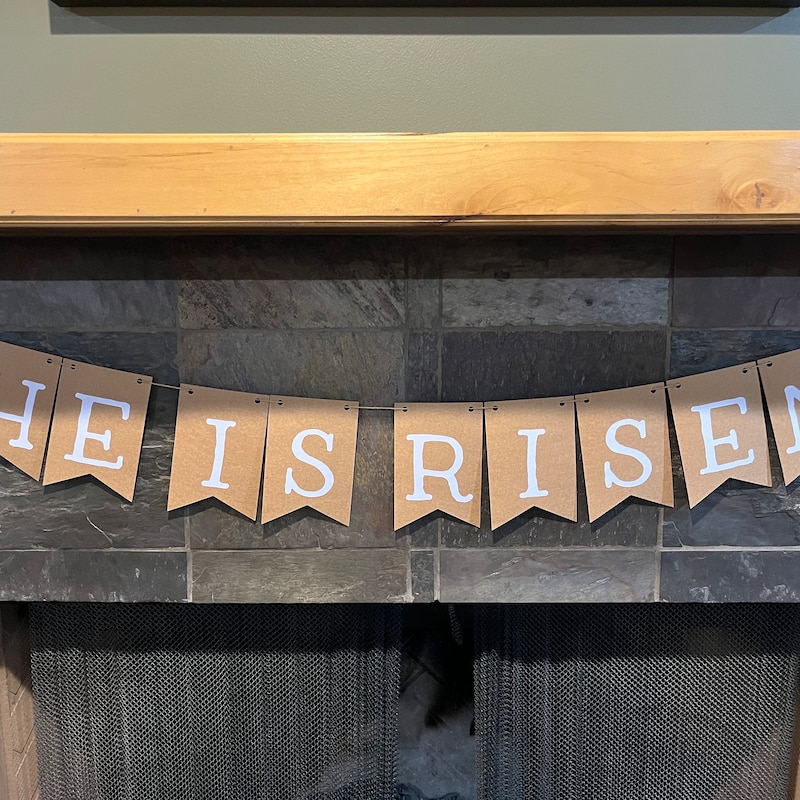 He is Risen Banner - Etsy