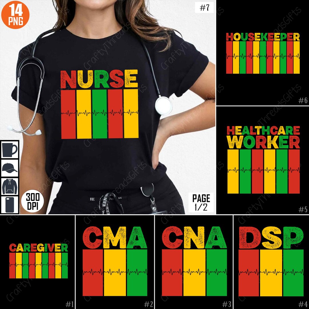 Nurse Sublimation Bundle, Healthcare Worker Png, Nurse Clipart, CMA CNA ...