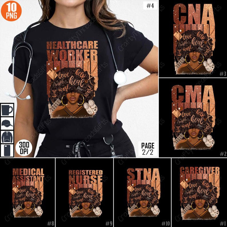 Nurse PNG Bundle, Nurse Sublimation Design, Healthcare Worker Clipart ...