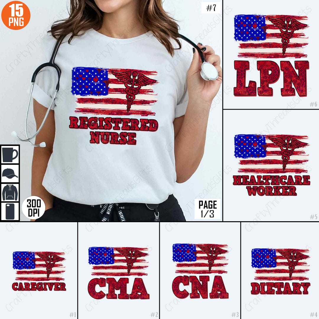 Nurse PNG Bundle Sublimation Design, Registered Nurse LPN Healthcare ...