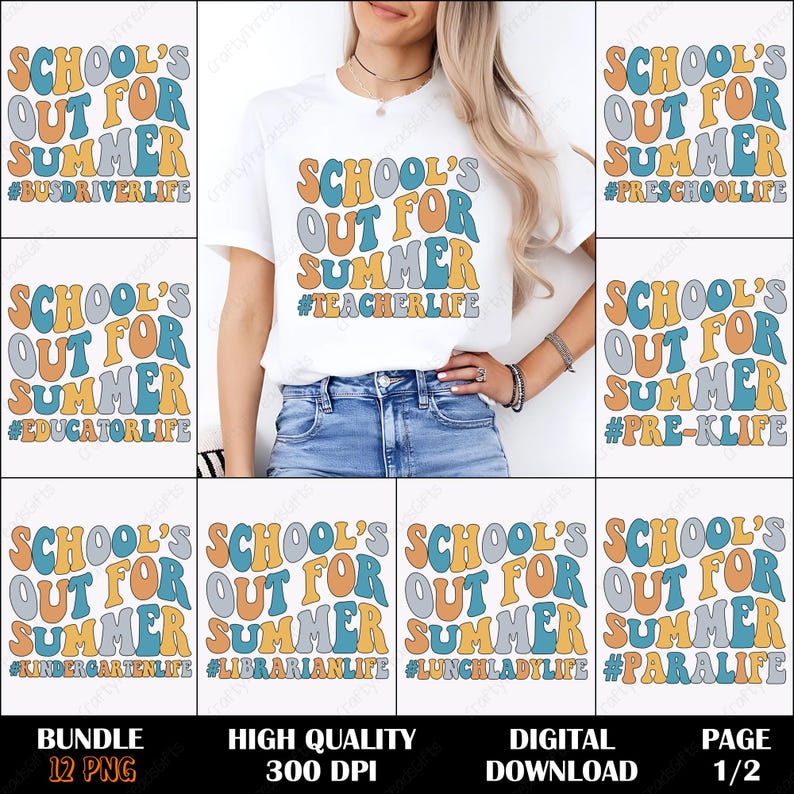 School's Out PNG, Teacher Life Sublimation, Summer Break Clipart ...