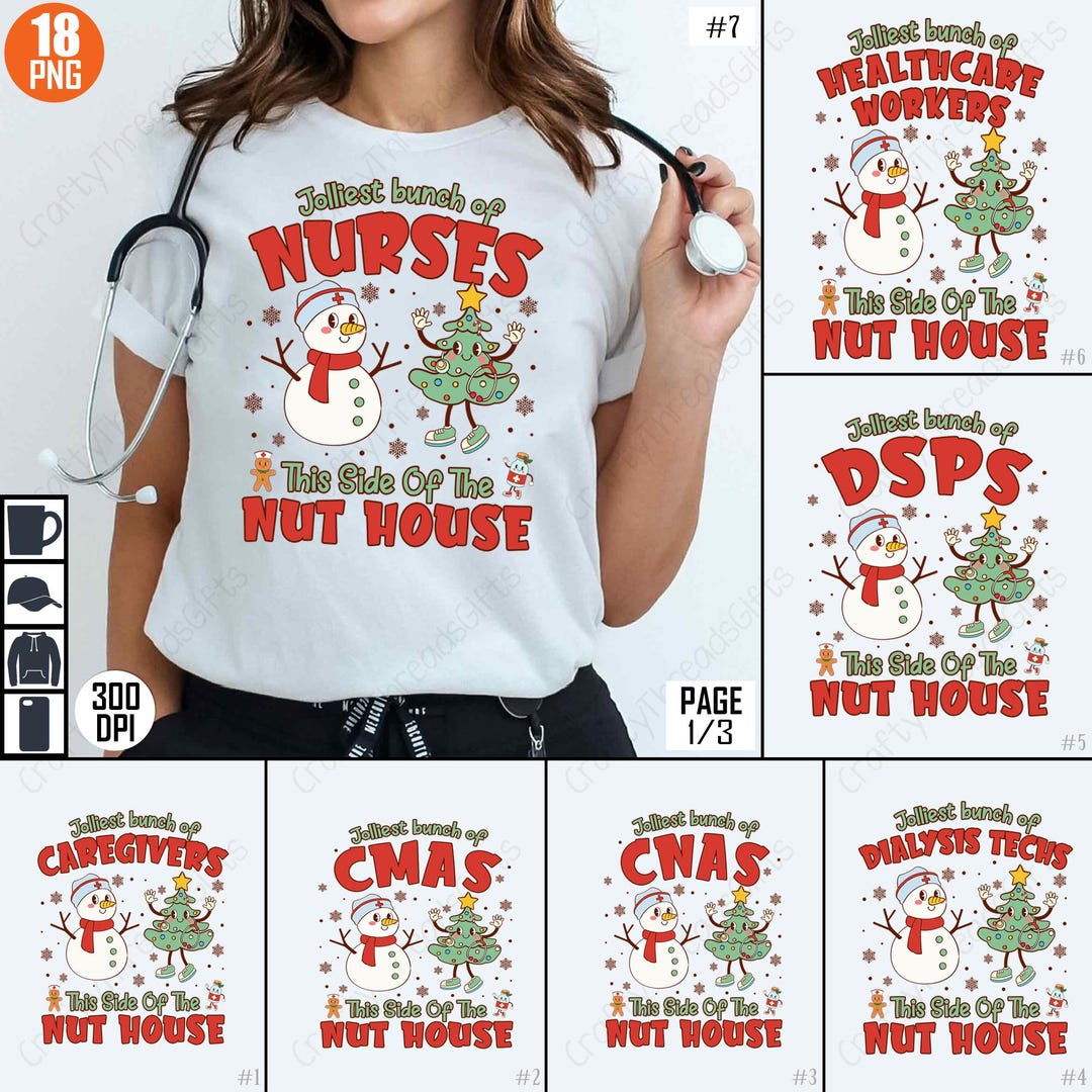 Christmas Nurse PNG, Nurse Sublimation Design, Healthcare Worker ...