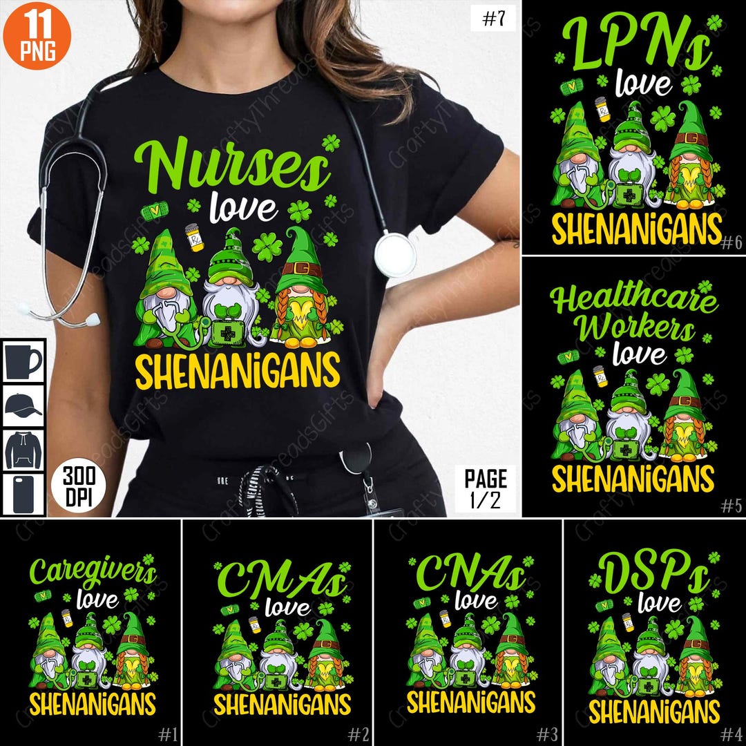 Nurses Love Shenanigans PNG Bundle Sublimation Design, Healthcare ...