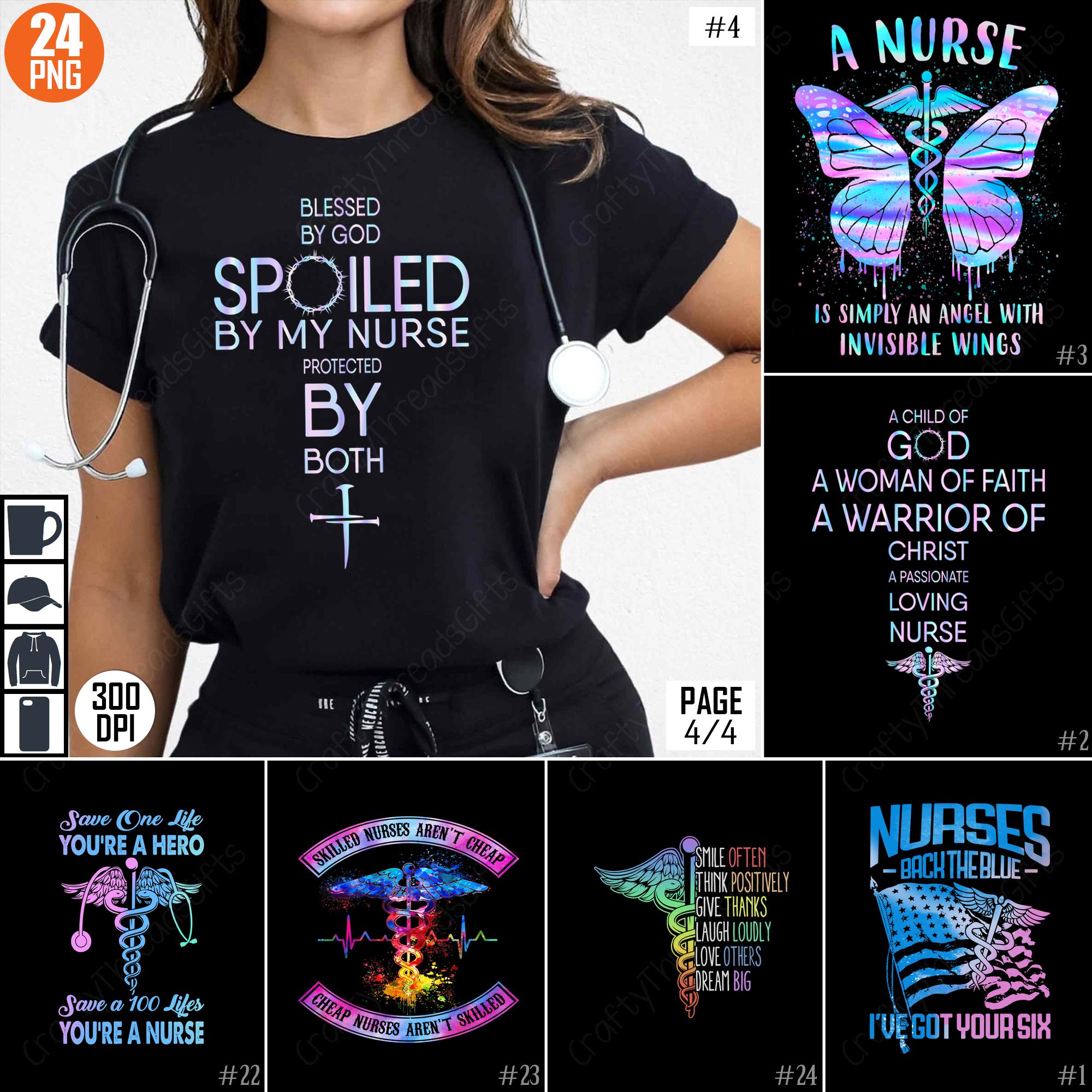 Nurse PNG Bundle, Blessed Nurse, Faith Nurse, Angels With Stethoscopes ...
