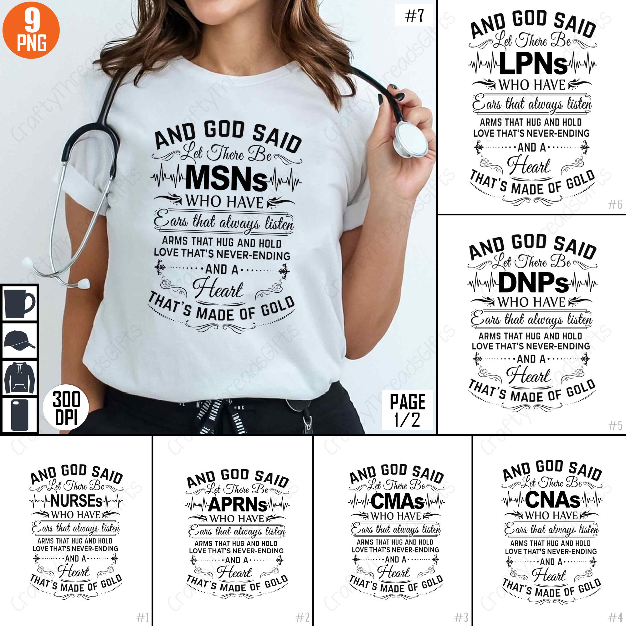 Nurse Sublimation PNG Bundle, and God Said Let There Be Nurse Png, Rn ...
