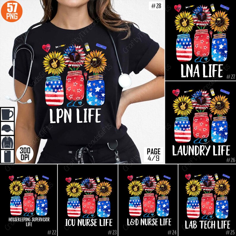 Nurse Life PNG Bundle, Nurse Sublimation Design, Healthcare Worker ...