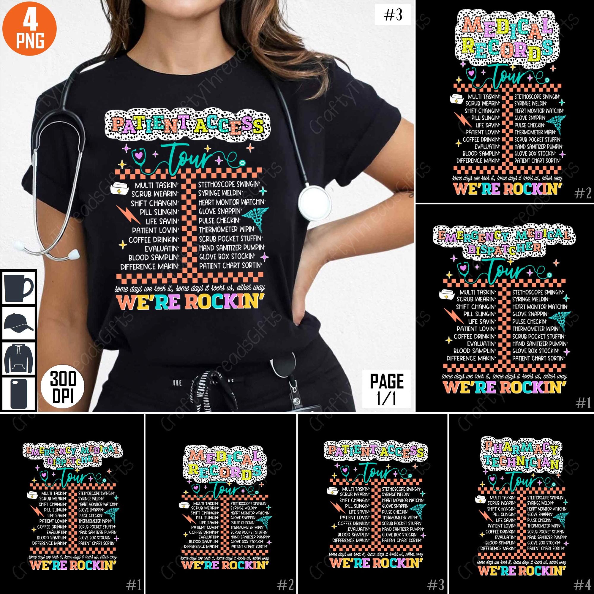 Patient Access Tour PNG Bundle, Medical Records Sublimation Design ...