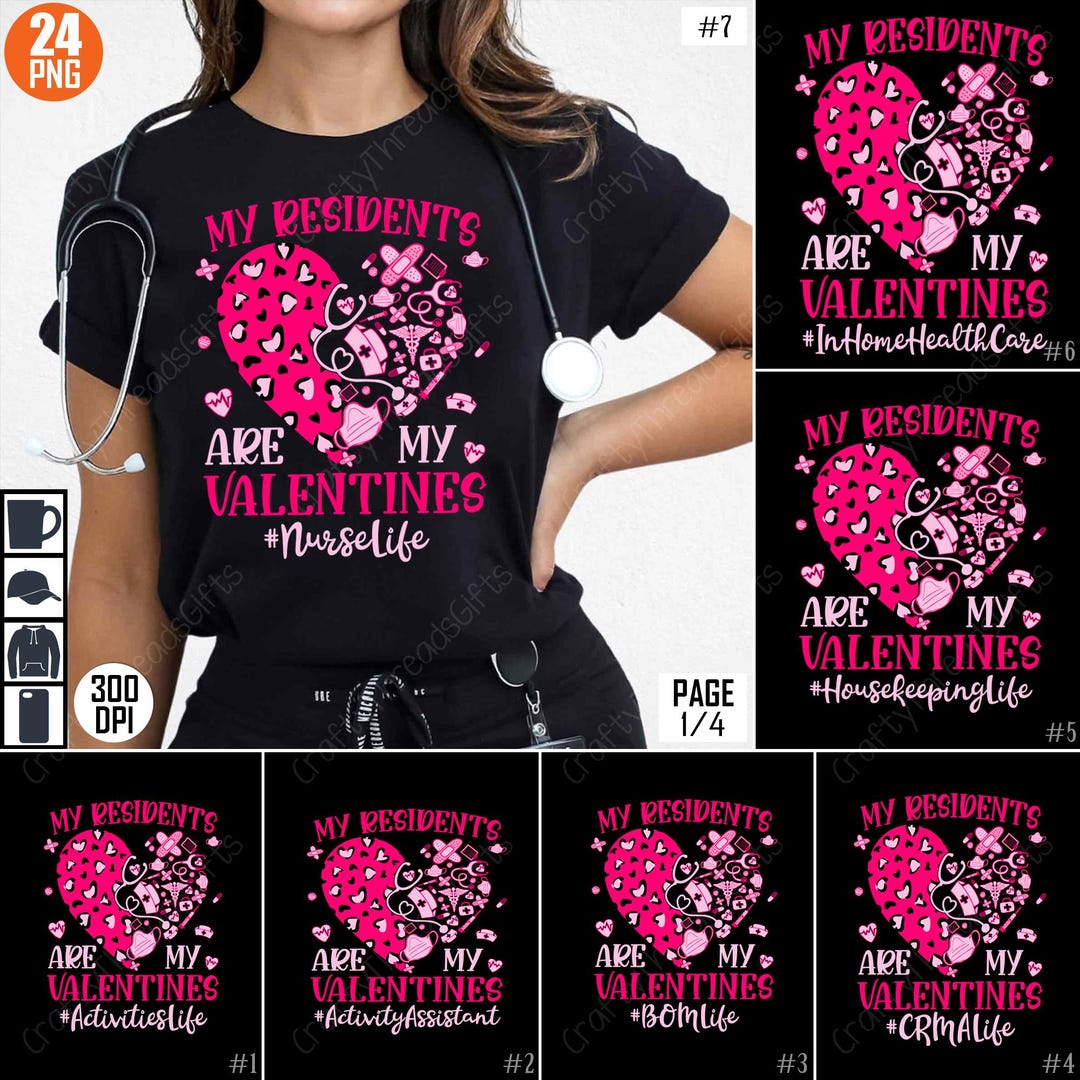 Valentine’s Day Nurse PNG Bundle, Nurse Life Sublimation Design ...