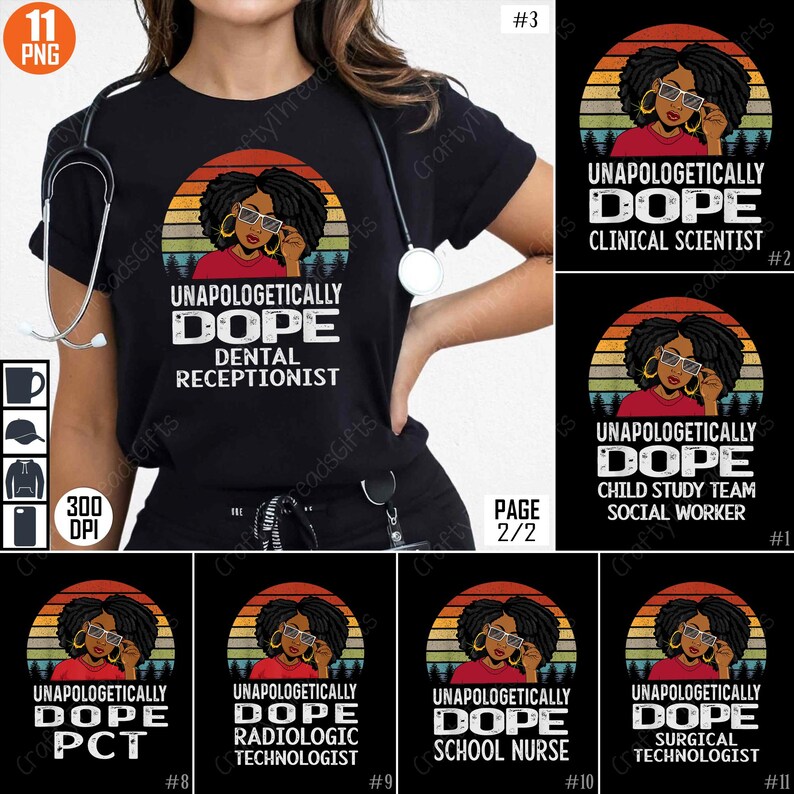 Dope PNG Sublimation, Unapologetically Dope PNG, Black Woman Png, Afro ...