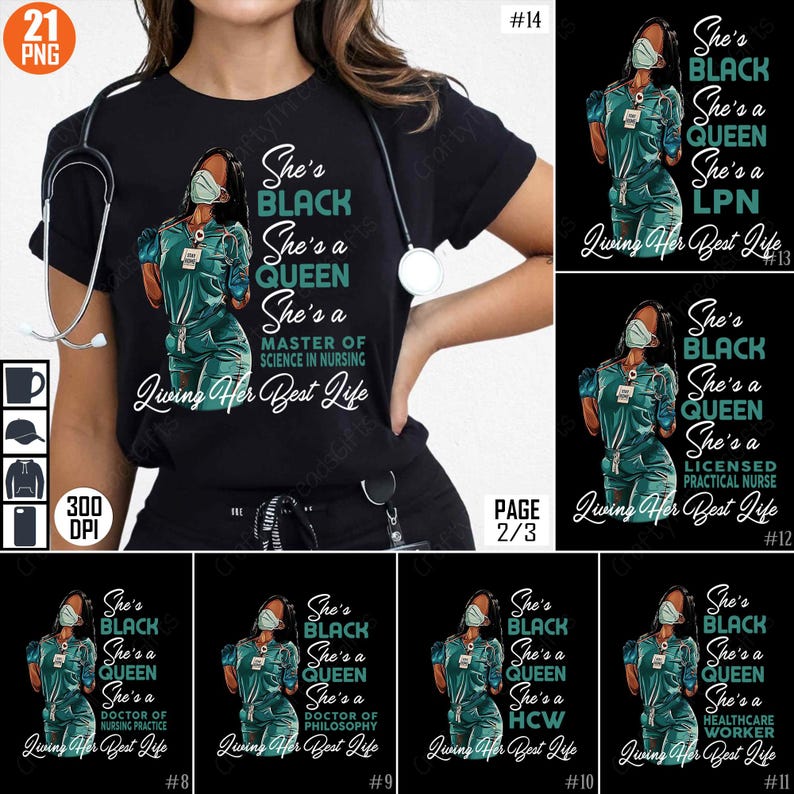 Black Queen Nurse PNG, Nurse Sublimation Design Bundle, Dnp Cma Aprn ...