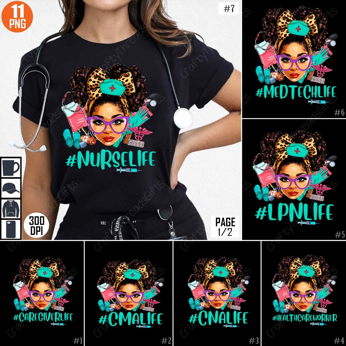 Nurse Life PNG Bundle, Med Tech Life PNG, LPN Life Png, Caregiver Life ...