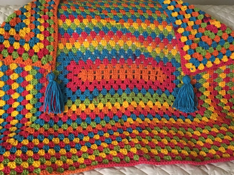 READY TO SHIP Handmade Granny Rectangle Crochet Afghan - Etsy